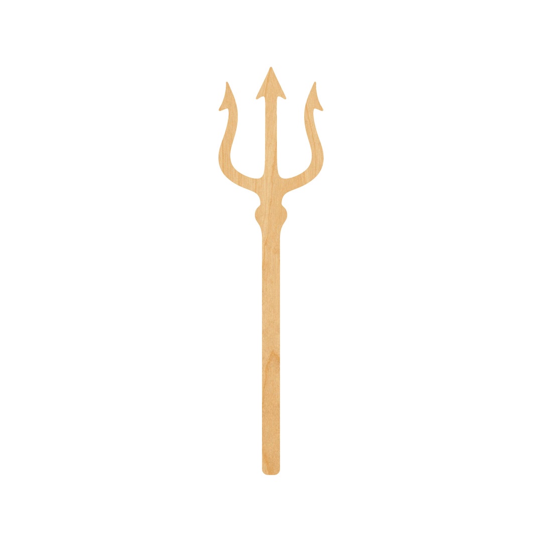 Trident Laser Cut Out Wood Shape Craft Supply - Woodcraft Cutout - Etsy