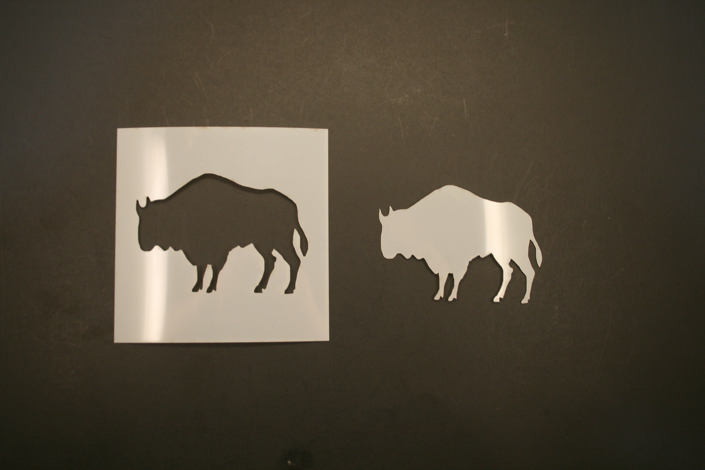 Buffalo 2 Reusable Mylar Stencil - Art Supplies - Etsy