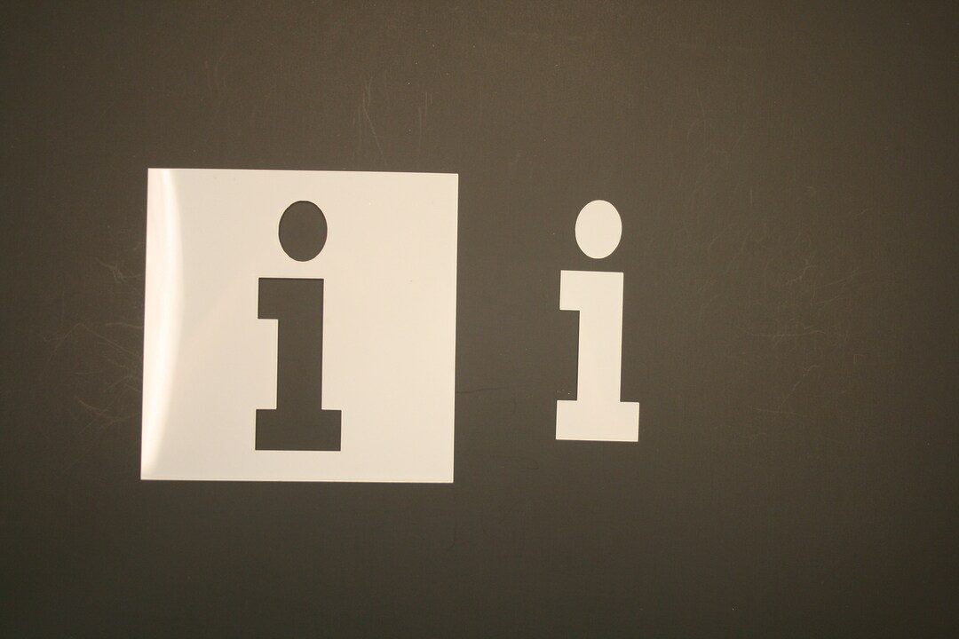 Lower Case Letter I Reusable Mylar Stencil - Art Supplies - Etsy