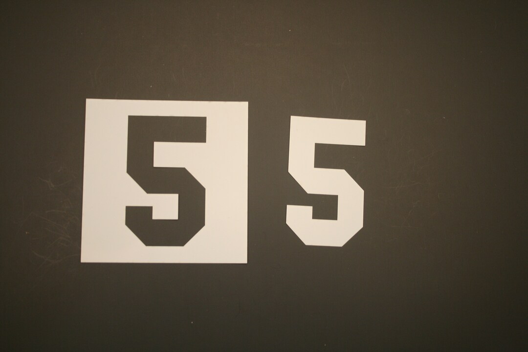 Number 5 Reusable Mylar Stencil - Art Supplies - Etsy