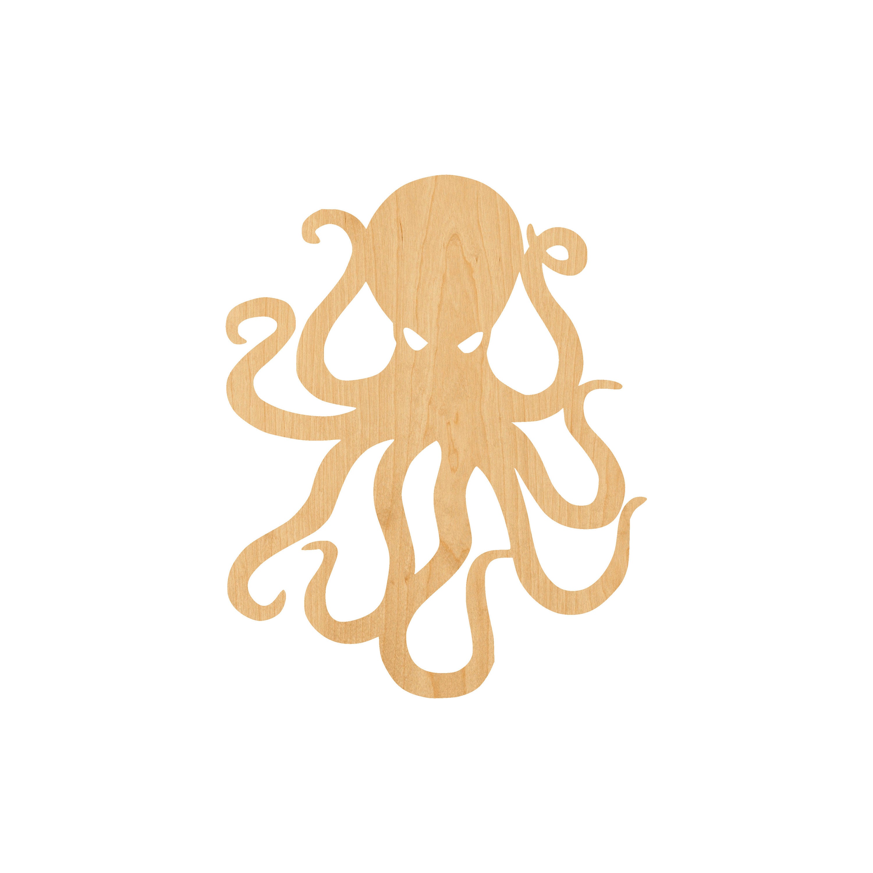 Octopus 2 Laser Cut Out Wood Shape Craft Supply Woodcraft | Etsy