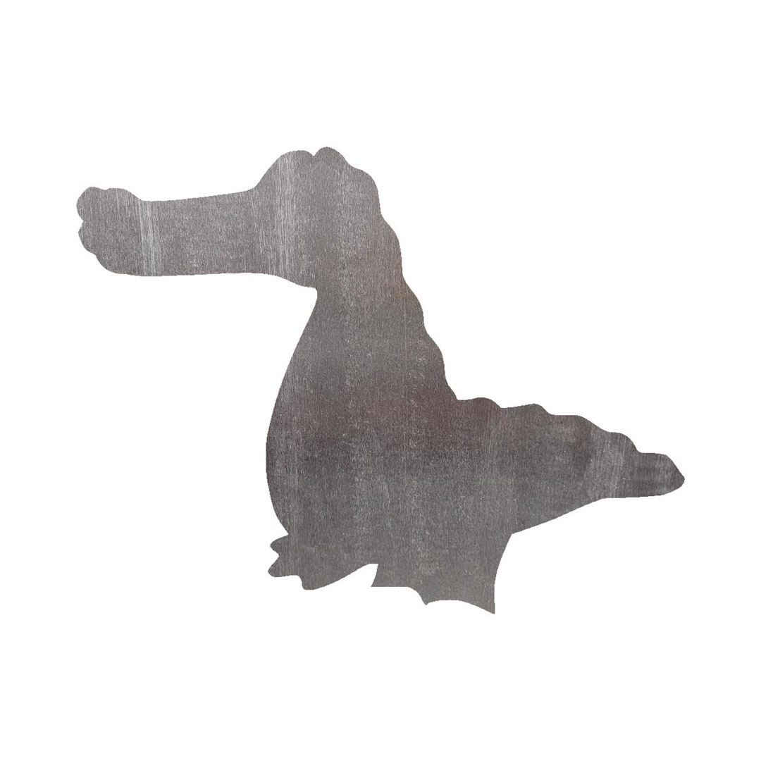 Cartoon Gator Steel Cut Out Shape Metal Art Decoration Home Decor Craft ...