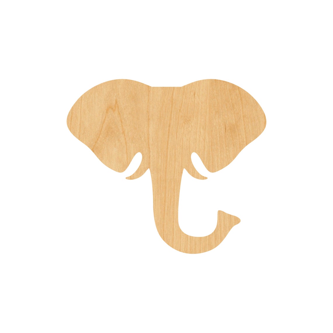Elephant Head Laser Cut Out Wood Shape Craft Supply | Etsy