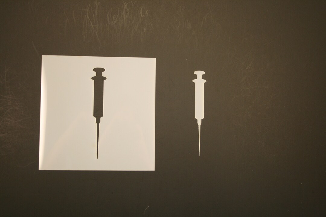 Syringe Reusable Mylar Stencil - Art Supplies - Etsy