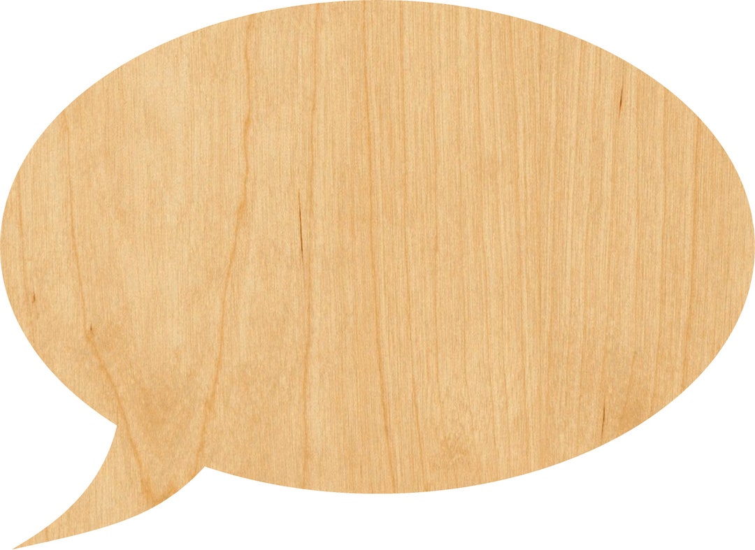 Speech Bubble Laser Cut Out Wood Shape Craft Supply - Woodcraft Cutout ...