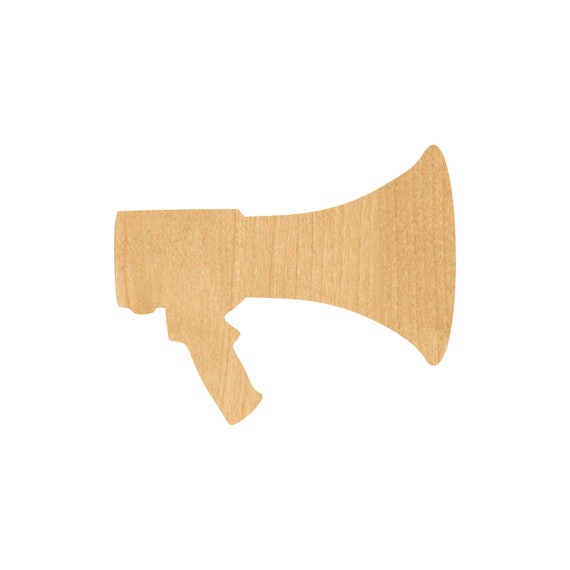 Megaphone 1 Laser Cut Out Wood Shape Craft Supply Woodcraft | Etsy