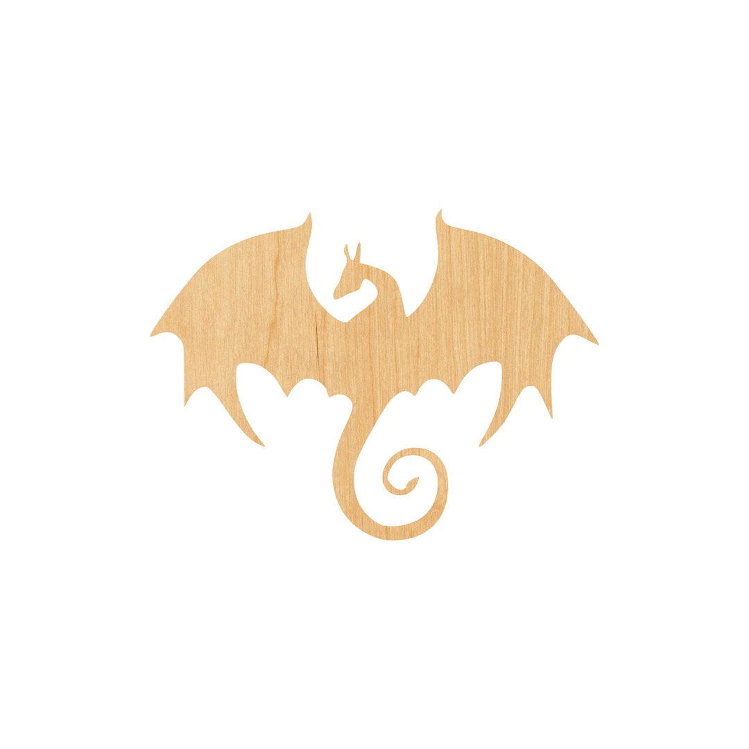 Dragon 2 Laser Cut Out Wood Shape Craft Supply - Woodcraft Cutout - Etsy