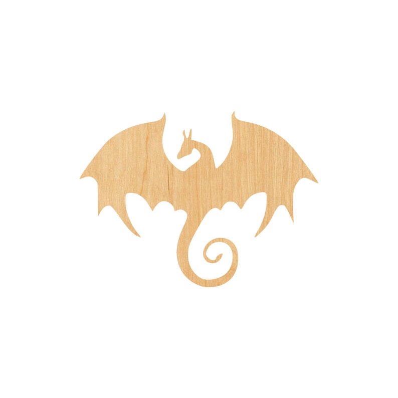 Dragon 2 Laser Cut Out Wood Shape Craft Supply Woodcraft - Etsy