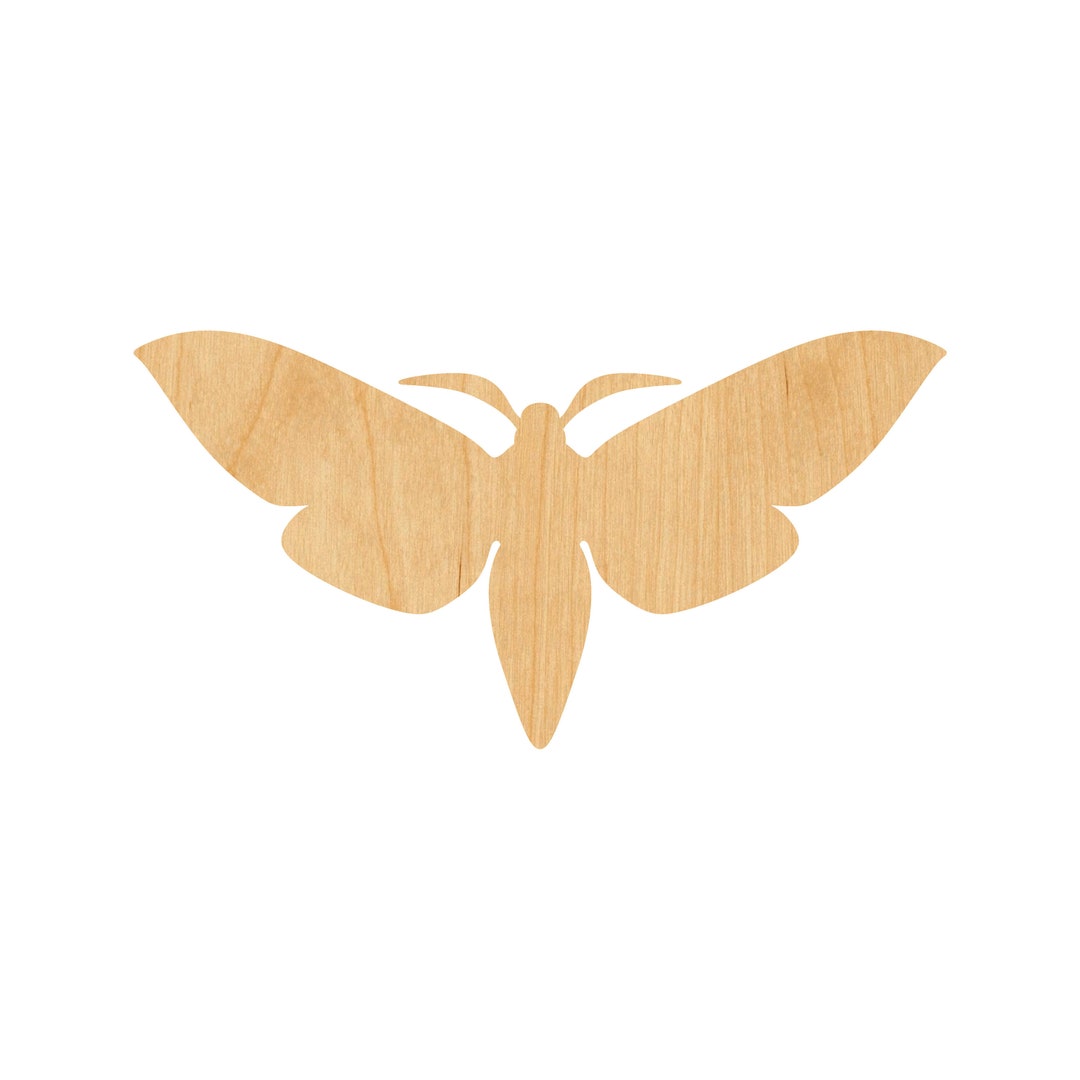 Moth Laser Cut Out Wood Shape Craft Supply - Woodcraft Cutout - Etsy