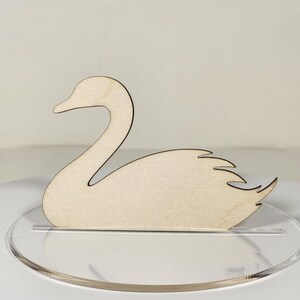 Swan Laser Cut Out Wood Shape Craft Supply – Woodcraft Cutout - Etsy