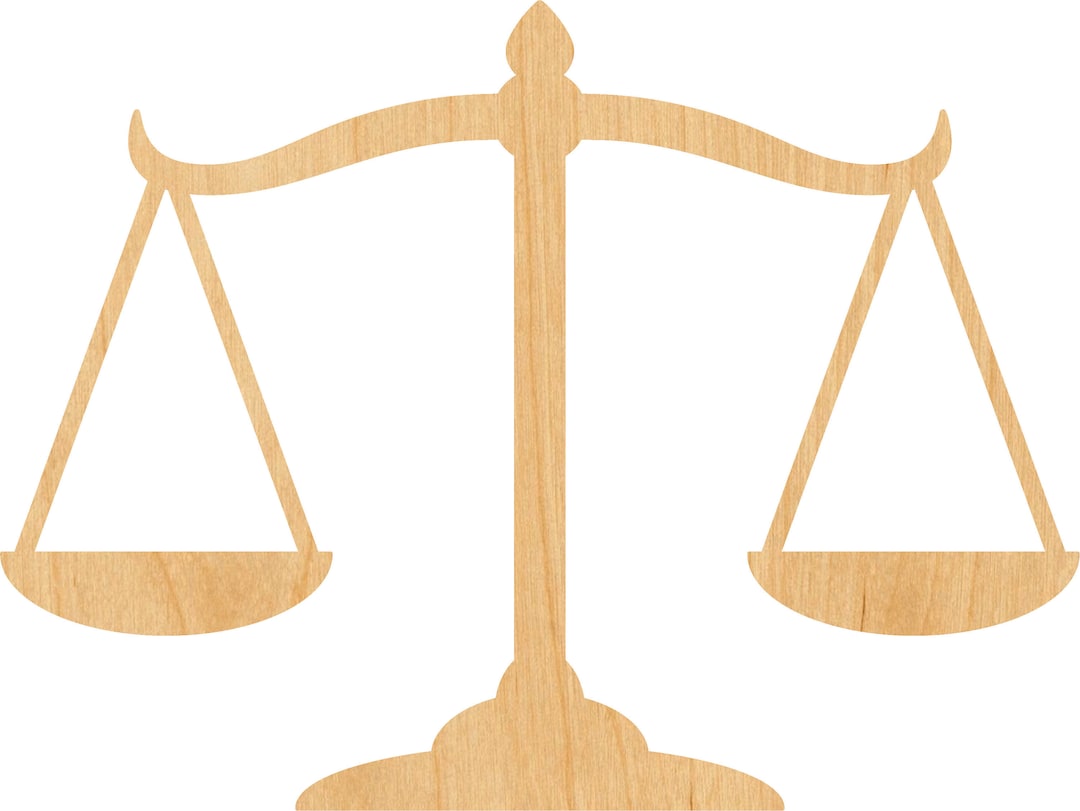 Scales of Justice Laser Cut Out Wood Shape Craft Supply - Woodcraft ...