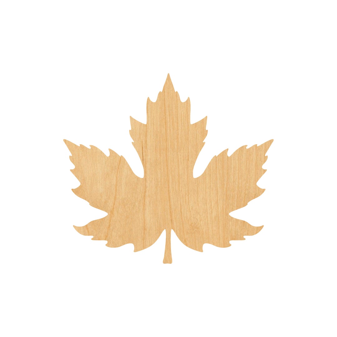 Maple Leaf Laser Cut Out Wood Shape Craft Supply - Woodcraft Cutout - Etsy