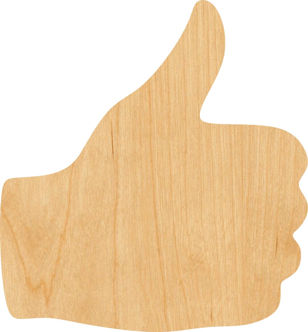 Thumbs up Laser Cut Out Wood Shape Craft Supply - Woodcraft Cutout - Etsy