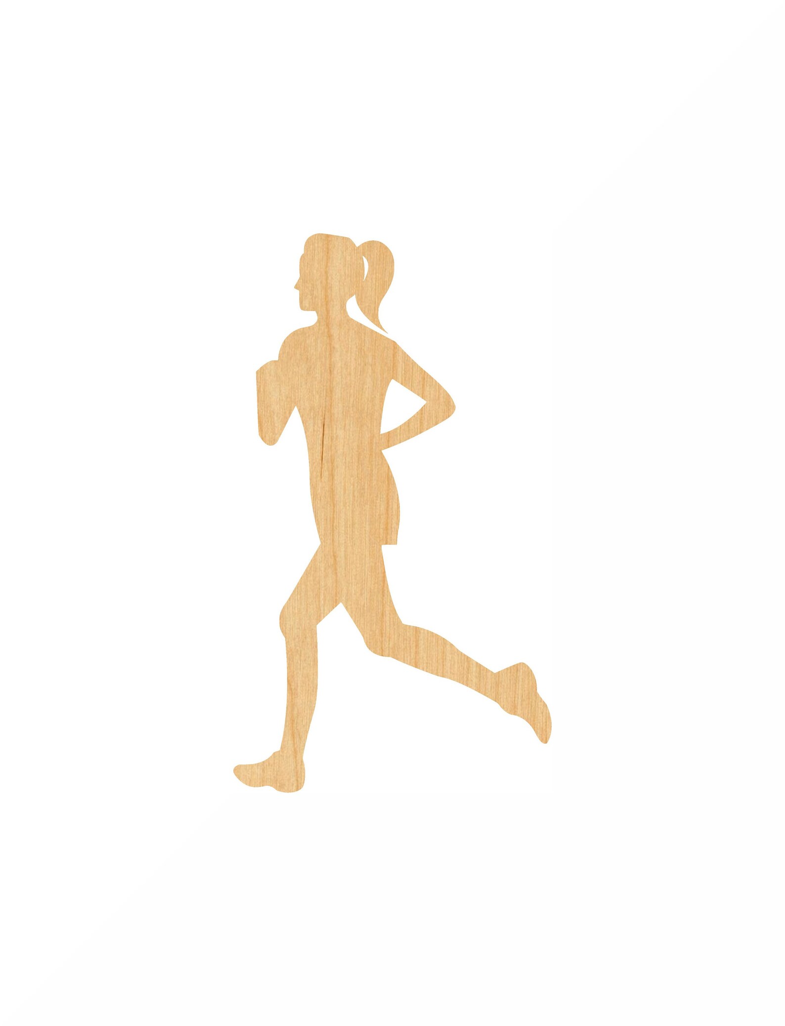 Running Girl Laser Cut Out Wood Shape Craft Supply - Woodcraft Cutout ...