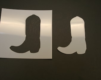 Cowboy Boot Stencil REUSABLE, DURABLE, WASHABLE Craft Stencil Use for ...