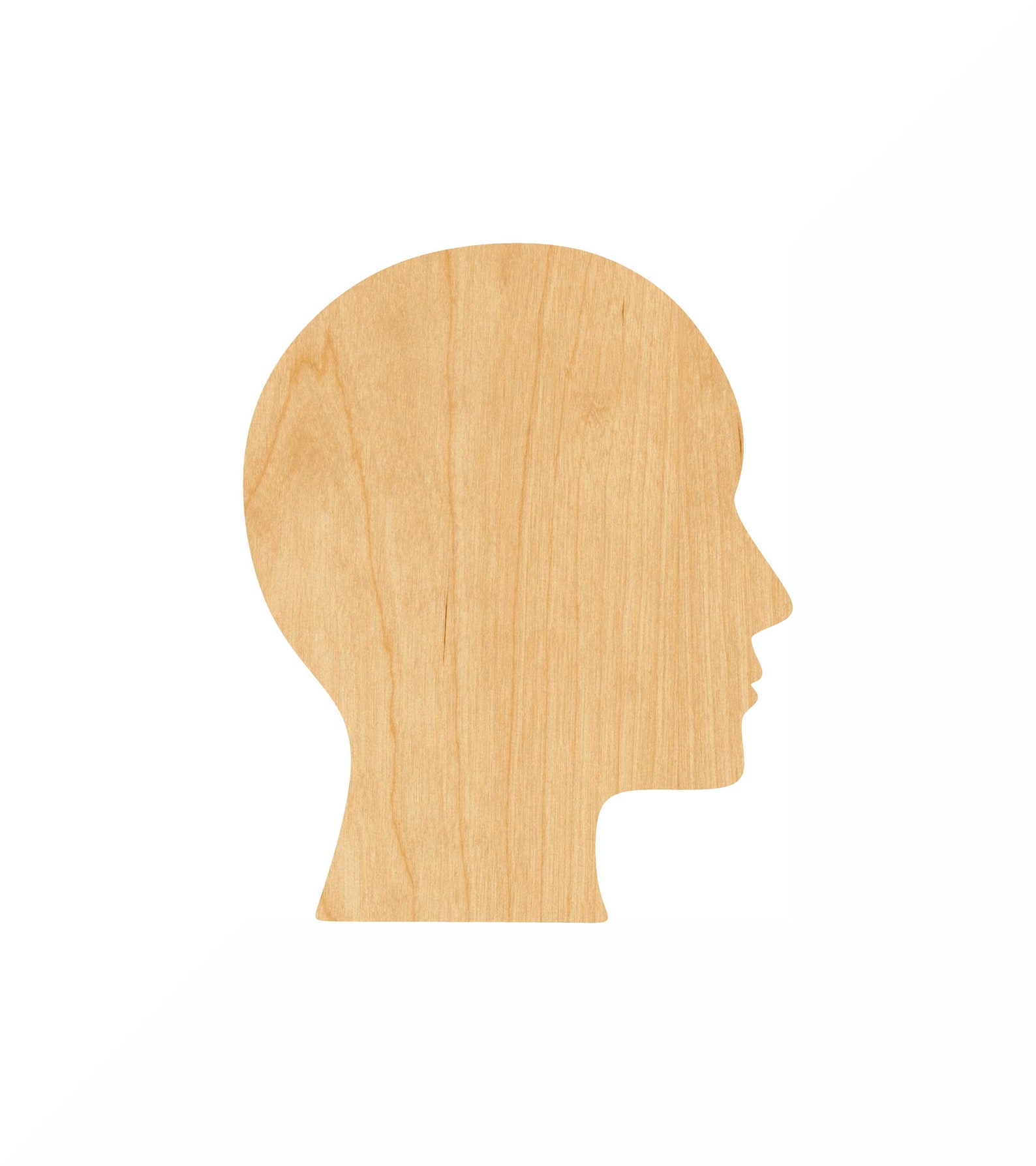 Human Head Laser Cut Out Wood Shape Craft Supply Woodcraft - Etsy