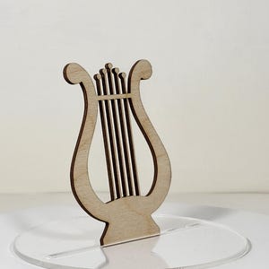 Lyre Laser Cut Out Wood Shape Craft Supply - Woodcraft Cutout - Etsy