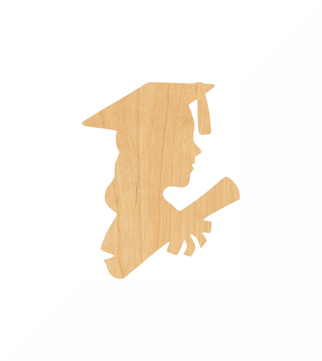 Female Graduate 1 Laser Cut Out Wood Shape Craft Supply Woodcraft ...