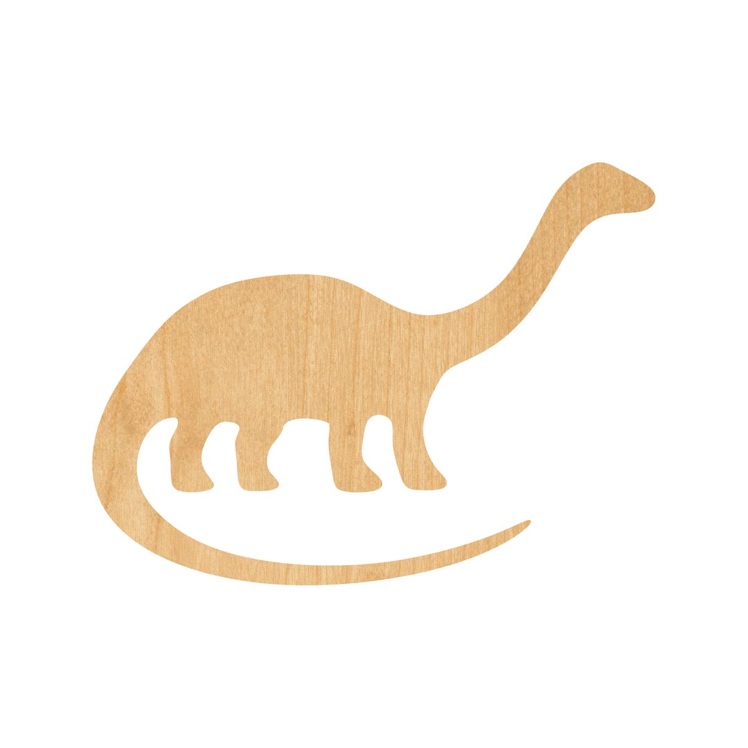 Brontosaurus Laser Cut Out Wood Shape Craft Supply - Woodcraft Cutout ...