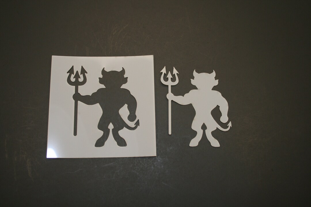 Devil Reusable Mylar Stencil - Art Supplies - Etsy