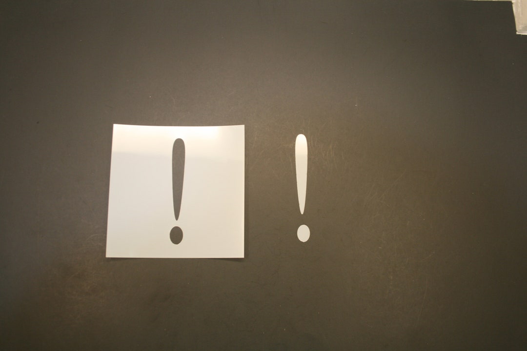 Exclamation Point Reusable Mylar Stencil - Art Supplies - Etsy