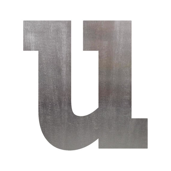 Lowercase Letter U Steel Cut Out Shape Metal Art Decoration | Etsy