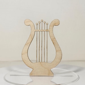 Lyre Laser Cut Out Wood Shape Craft Supply - Woodcraft Cutout - Etsy