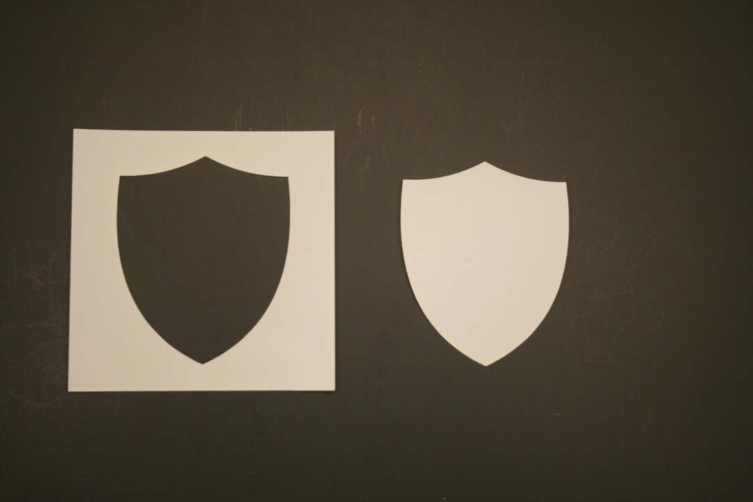 Shield Reusable Mylar Stencil - Art Supplies - Etsy