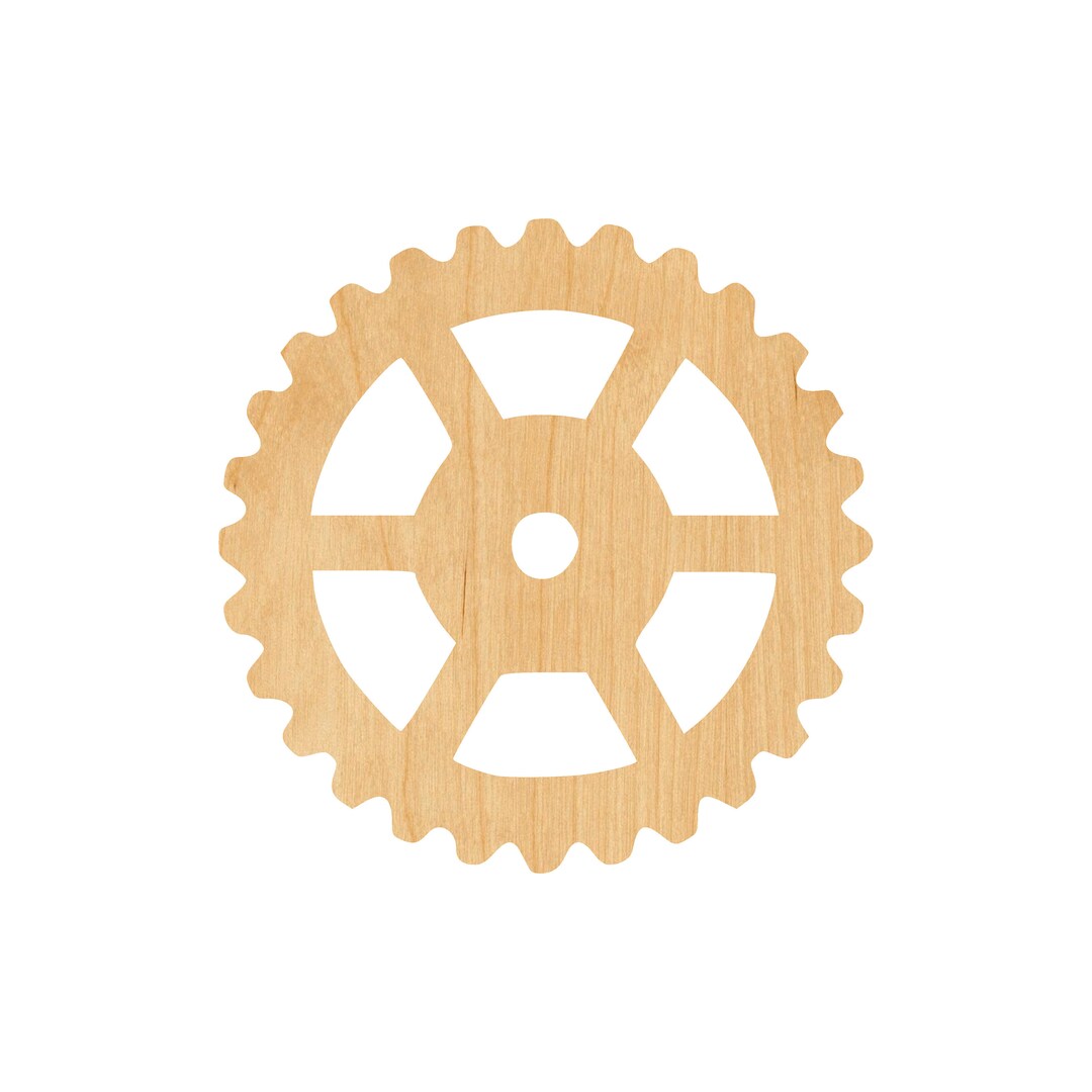 Gear 1 Laser Cut Out Wood Shape Craft Supply - Woodcraft Cutout - Etsy