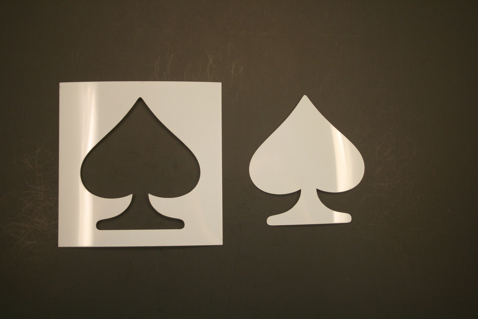 Spade Reusable Mylar Stencil - Art Supplies - Etsy