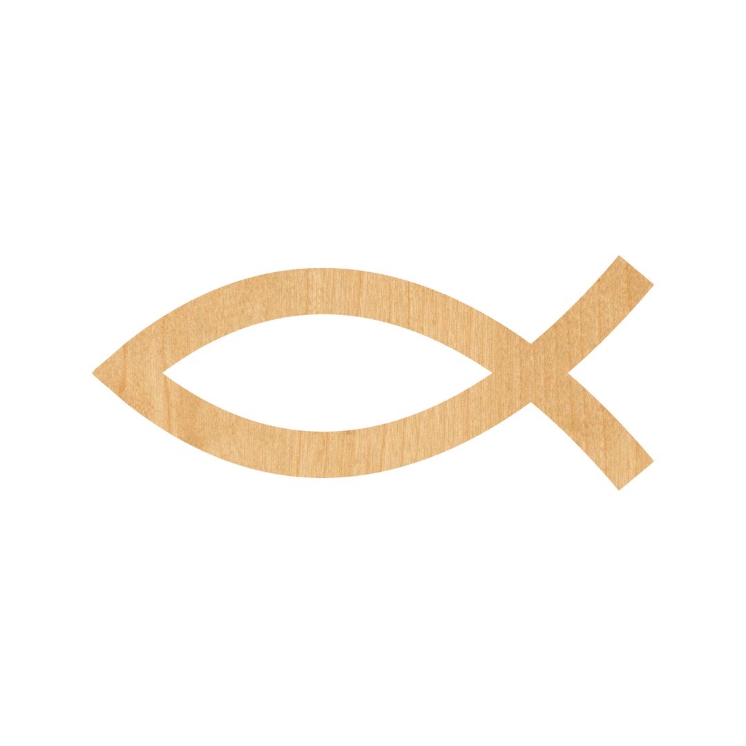 Jesus Fish Laser Cut Out Wood Shape Craft Supply - Woodcraft Cutout - Etsy
