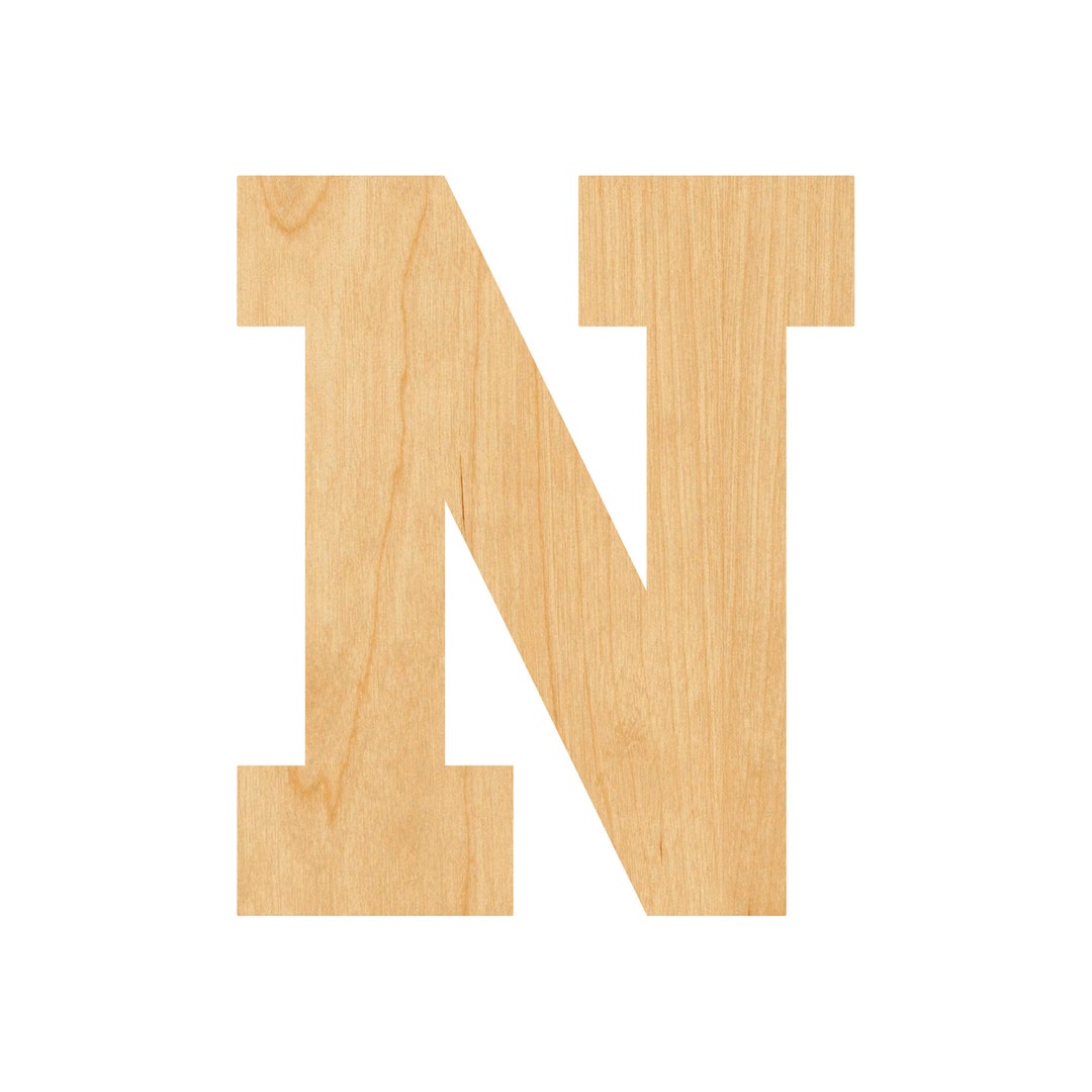 Letter N Laser Cut Out Wood Shape Craft Supply - Woodcraft Cutout - Etsy