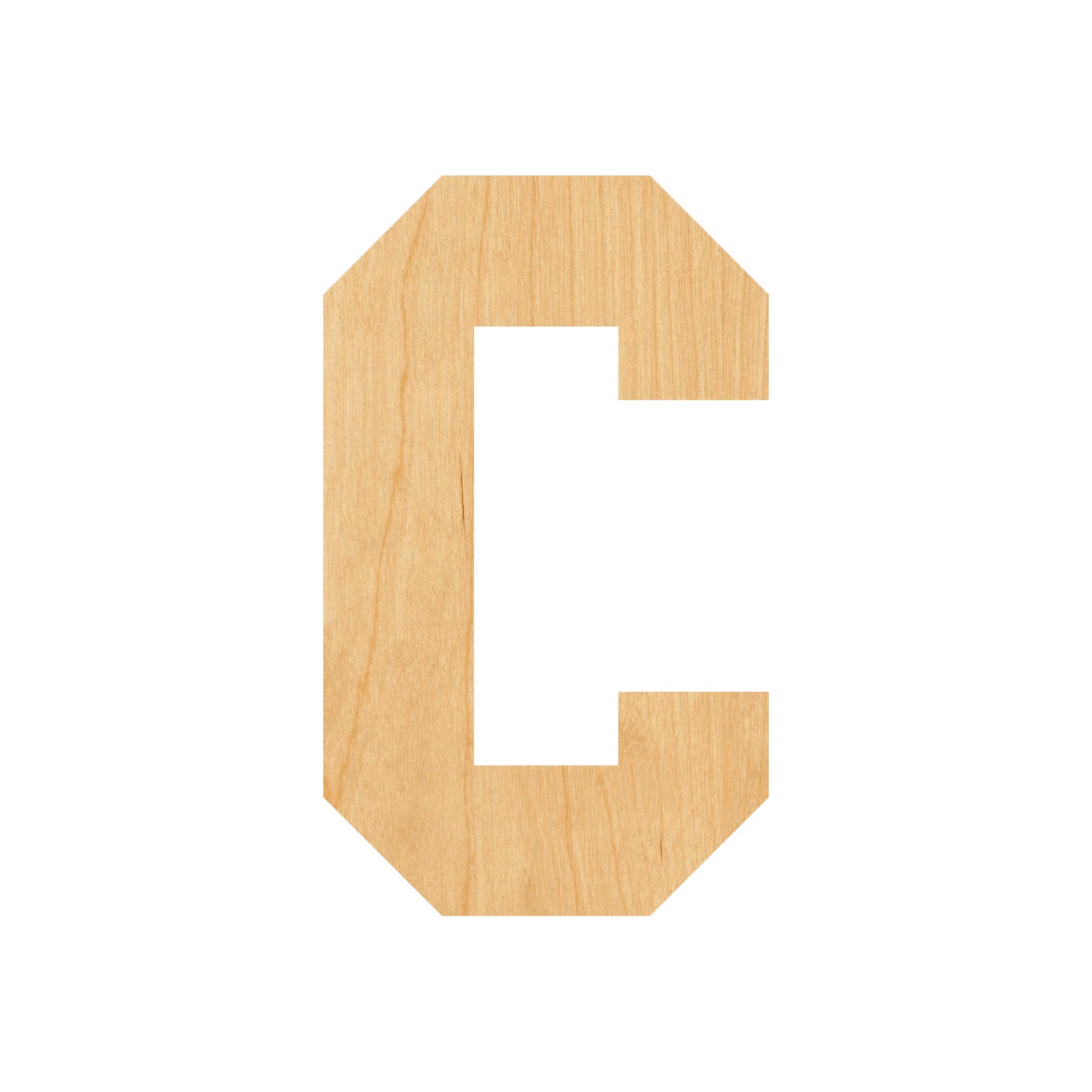 Letter C Laser Cut Out Wood Shape Craft Supply Woodcraft - Etsy