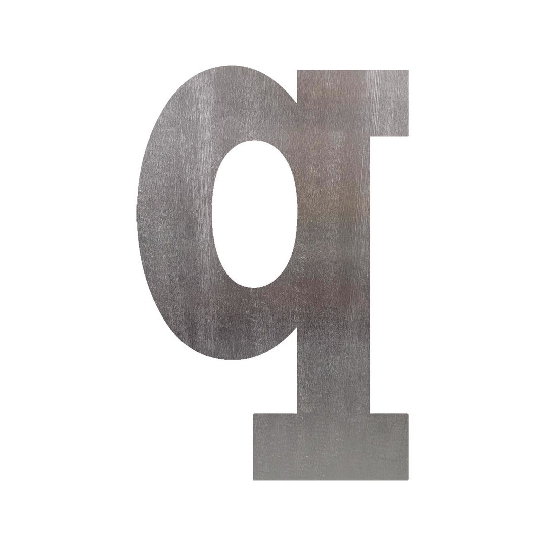 Lowercase Letter Q Steel Cut Out Shape Metal Art Decoration Home Decor ...