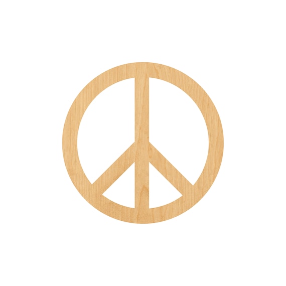 Peace Sign Laser Cut Out Wood Shape Craft Supply Woodcraft | Etsy