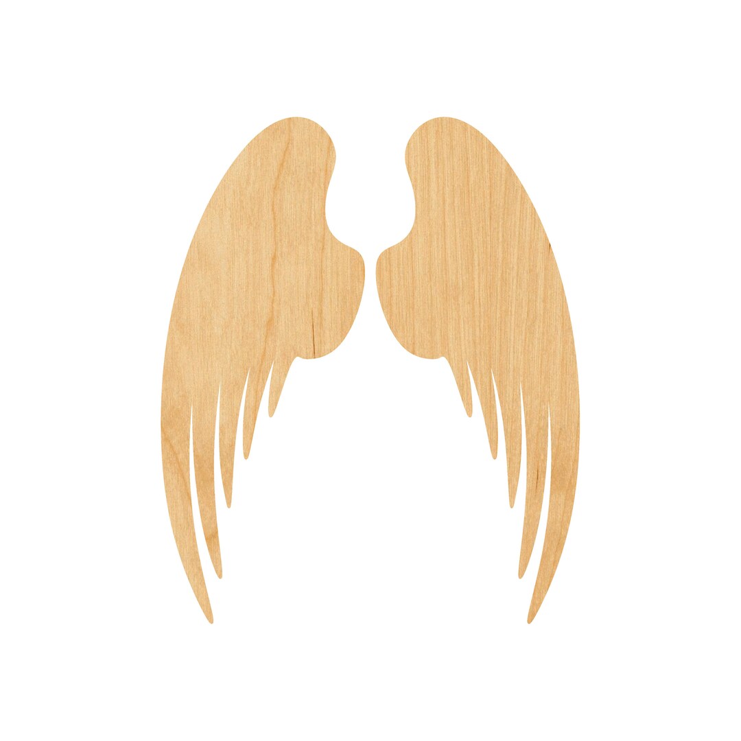 Angel Wings Laser Cut Out Wood Shape Craft Supply - Woodcraft Cutout - Etsy