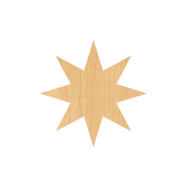 8 Point Star Sticker - Etsy