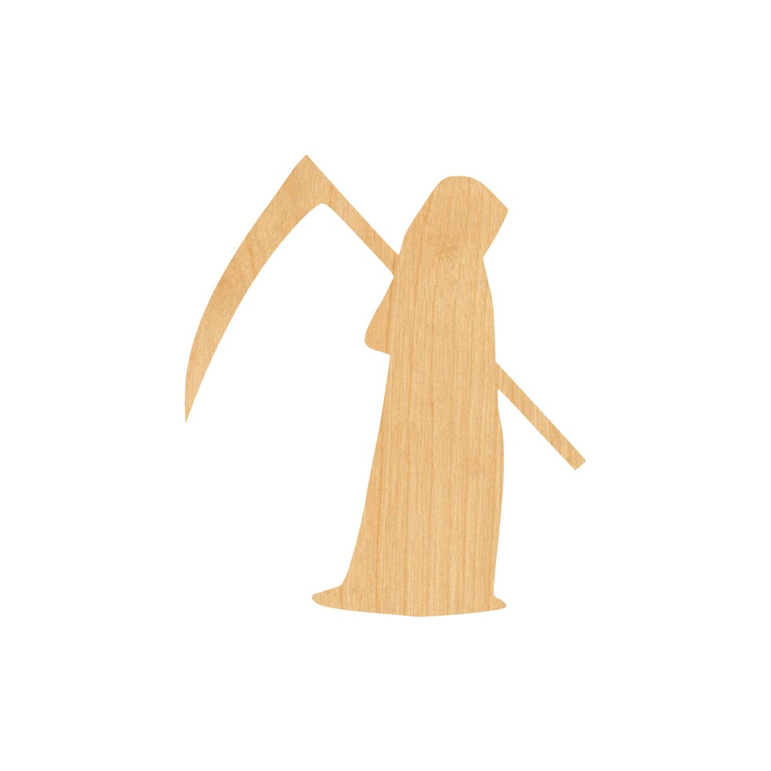 Grim Reaper 2 Laser Cut Out Wood Shape Craft Supply - Woodcraft Cutout ...