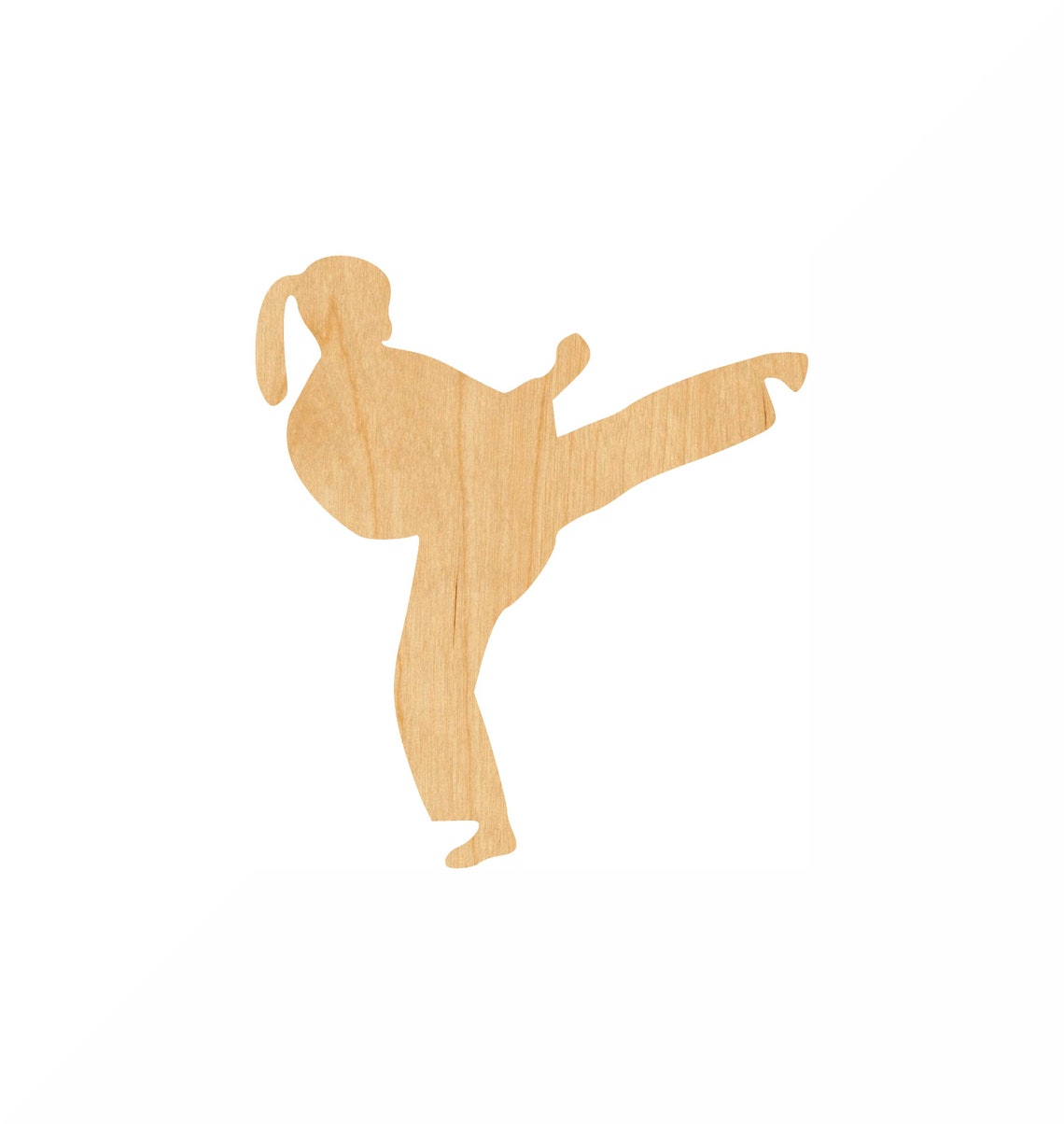 Karate Girl Laser Cut Out Wood Shape Craft Supply Woodcraft - Etsy