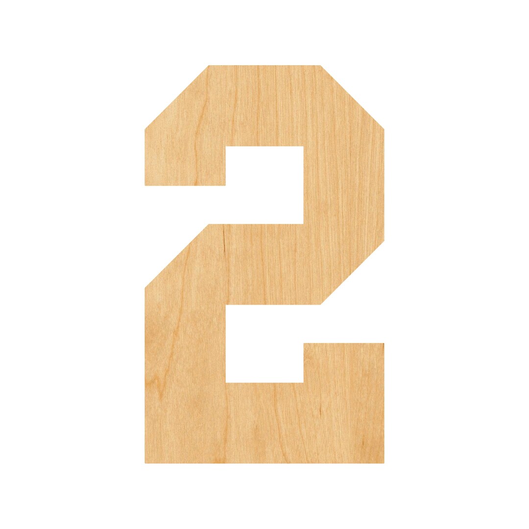Number 2 Laser Cut Out Wood Shape Craft Supply - Woodcraft Cutout - Etsy