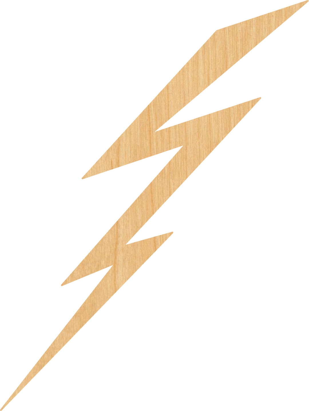 Lightning Bolt Laser Cut Out Wood Shape Craft Supply - Woodcraft Cutout ...