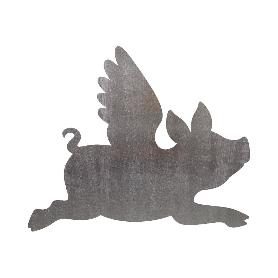 Flying Pig Steel Cut Out Shape Metal Art Decoration Home Decor Craft ...