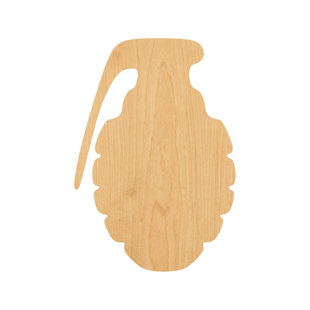 Grenade Laser Cut Out Wood Shape Craft Supply - Woodcraft Cutout - Etsy