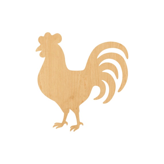 Rooster Laser Cut Out Wood Shape Craft Supply Woodcraft | Etsy