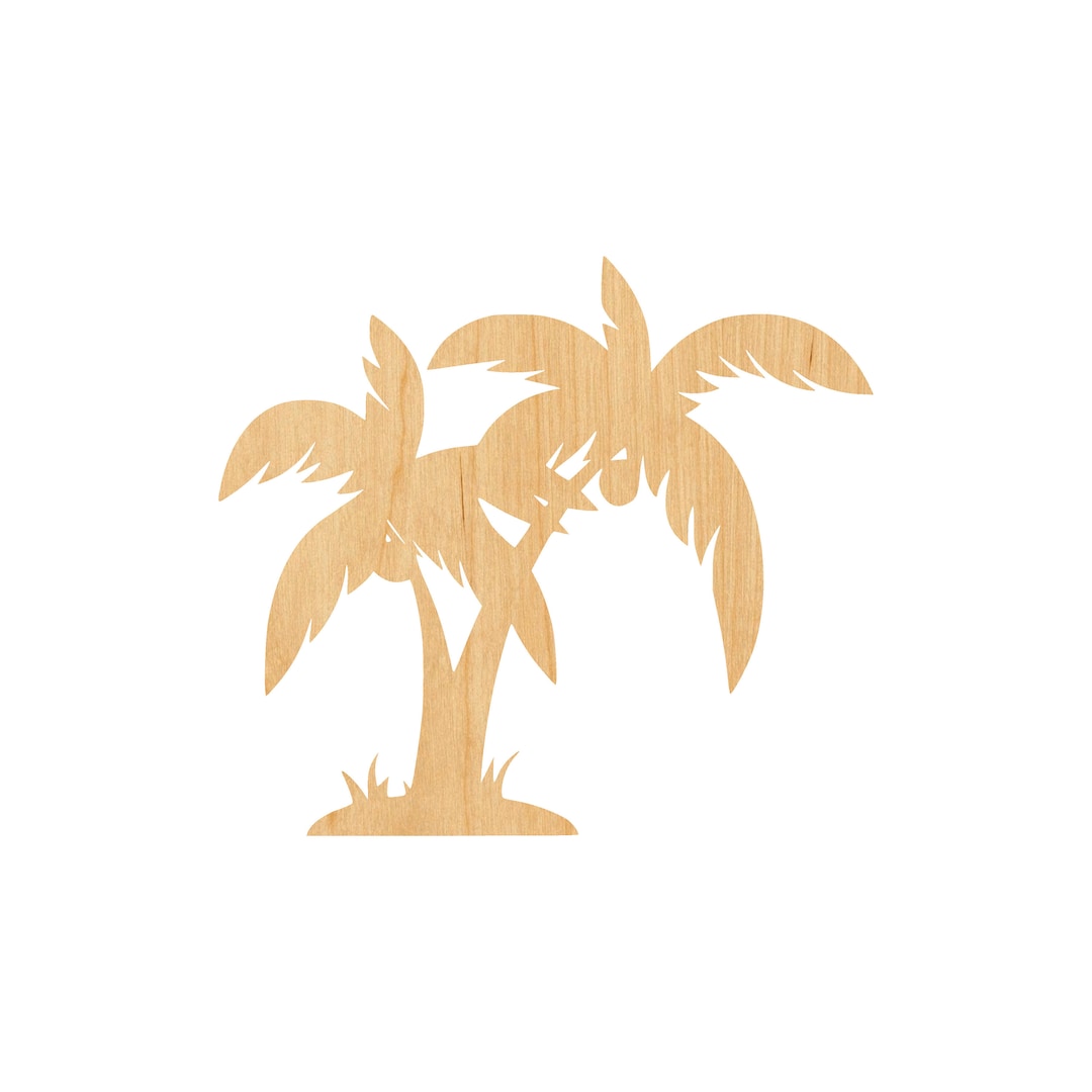 Palm Trees Laser Cut Out Wood Shape Craft Supply - Woodcraft Cutout - Etsy