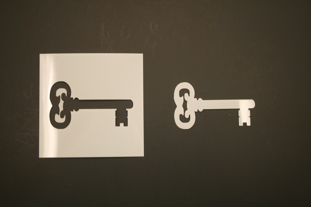 Skeleton Key 2 Reusable Mylar Stencil - Art Supplies - Etsy