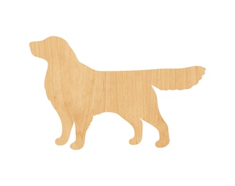 Unfinished Wooden Golden Retriever Dog Shape Animal Pet Craft up to 24 ...