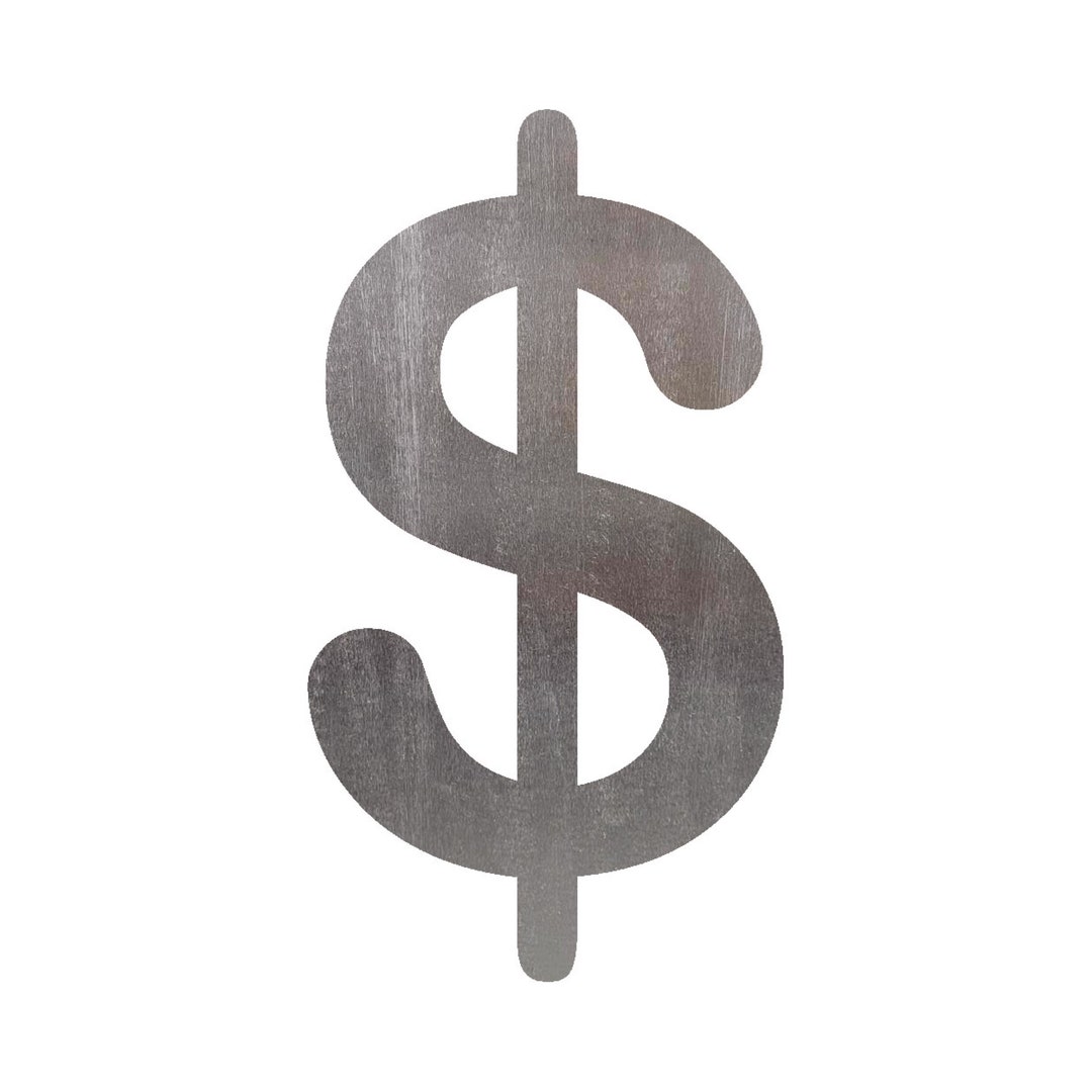 Dollar Sign 3 Steel Cut Out Shape Metal Art Decoration Home Decor Craft ...