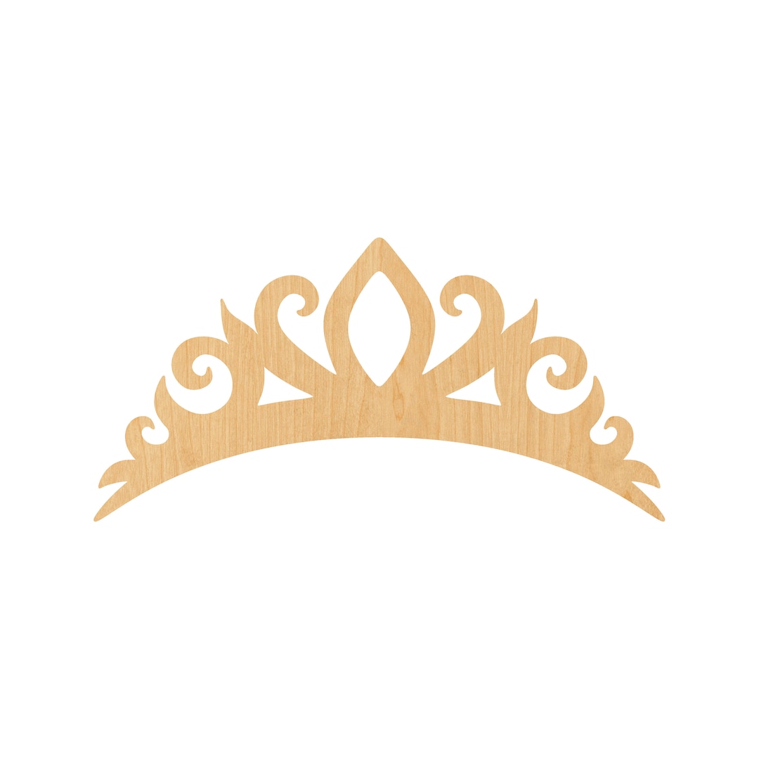 Tiara Laser Cut Out Wood Shape Craft Supply - Woodcraft Cutout - Etsy