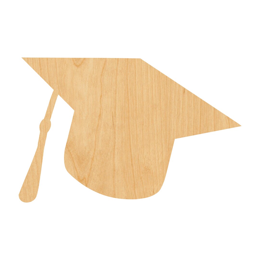 Graduation Cap Laser Cut Out Wood Shape Craft Supply - Woodcraft Cutout ...